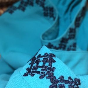 The Limited | Tops | The Limited Turquoiseteal Sleeveless Wembroidery | Poshmark